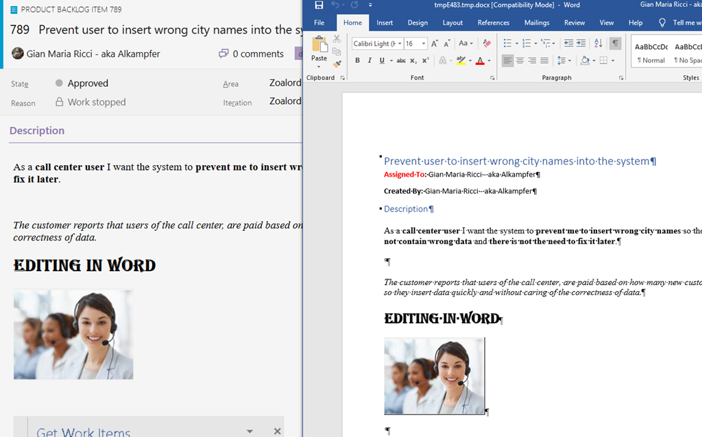 Create Word Document From Work Items Codewrecks